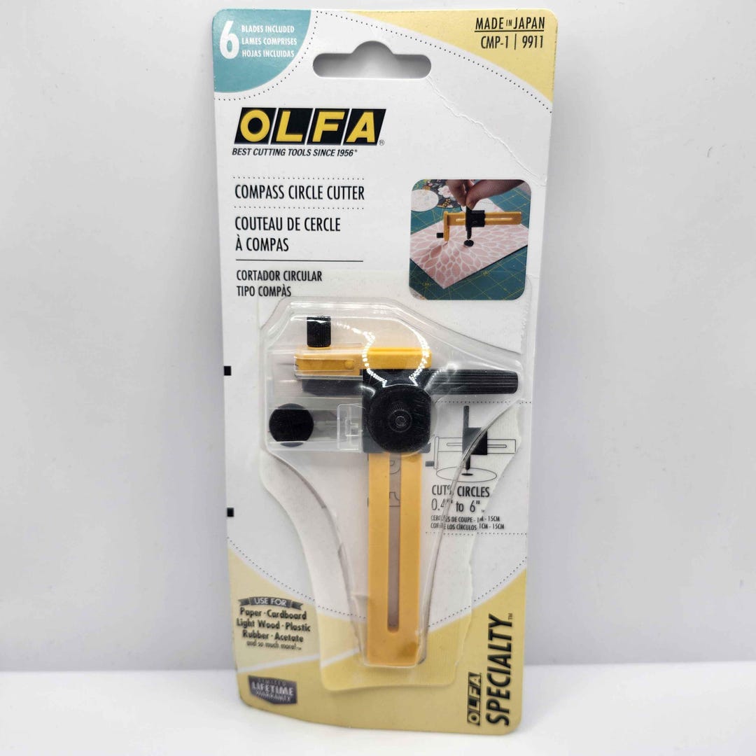 OLFA Compass Circle Cutter - Adjustable Rotary Tool (CMP-1, Cuts 0.4"-6 ...