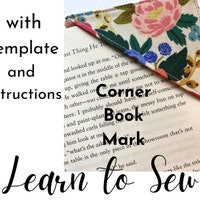 How to Sew a Fabric Bookmark PDF Pattern | PDF Sewing a Bookmark Guide ...