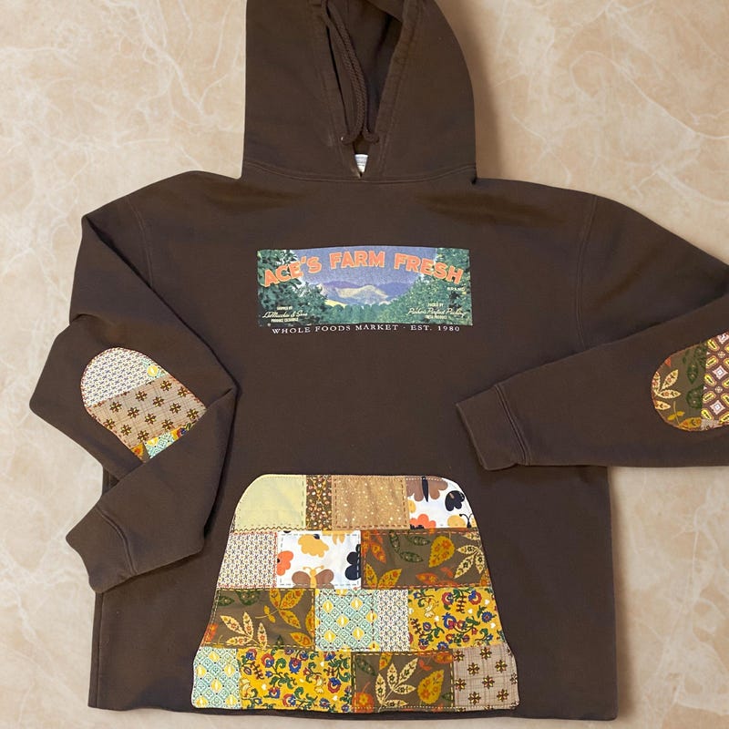 Patchwork Upcycle Crewneck - Etsy