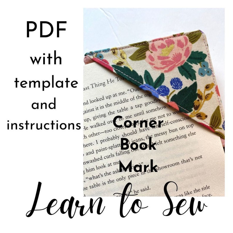 Corner Bookmark Sewing Pattern: DIY Project (PDF Download) - Etsy