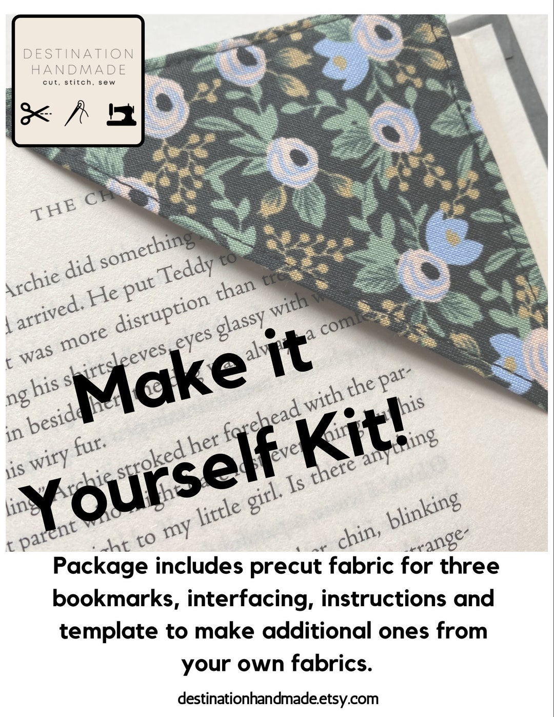 DIY Bookmark Kit, Learn to Sew, Make a Corner Bookmark Yourself ...