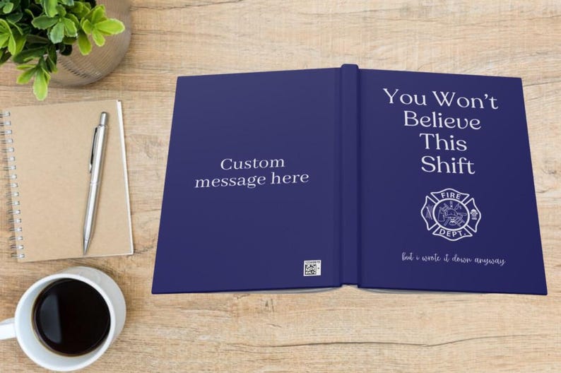 Custom Firefighter Paramedic Journal, First Responder Gift, Night Shift ...