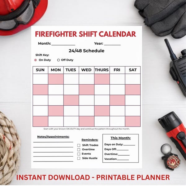 Firefighter Calendars - Etsy