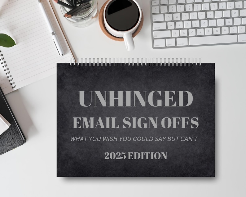 Wall Calendar, Funny 2025 Planner for Office, Desk, Unhinged Email Sign ...