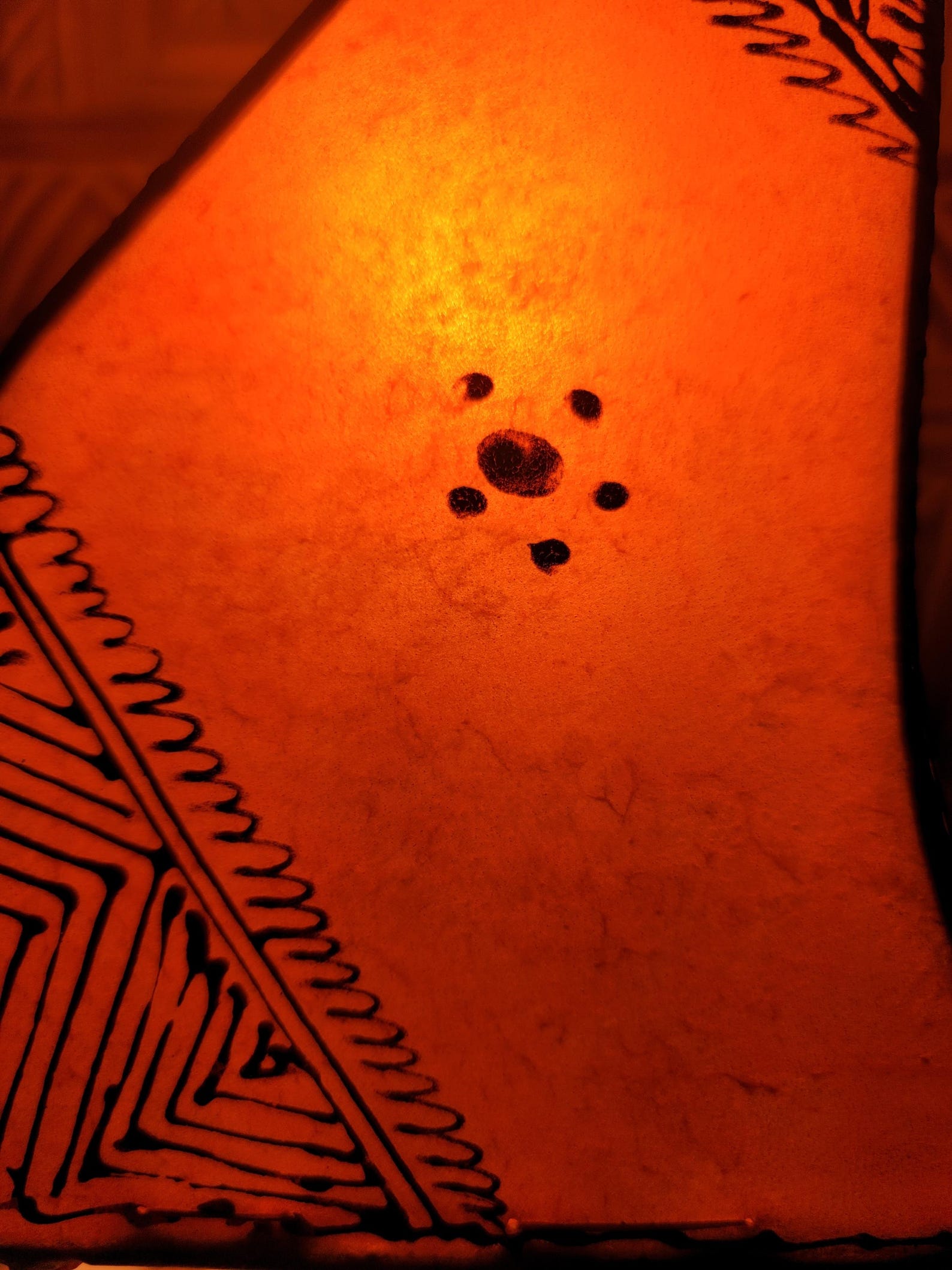 14 Orange Moroccan Goat Skin / Henna Lamp - Etsy