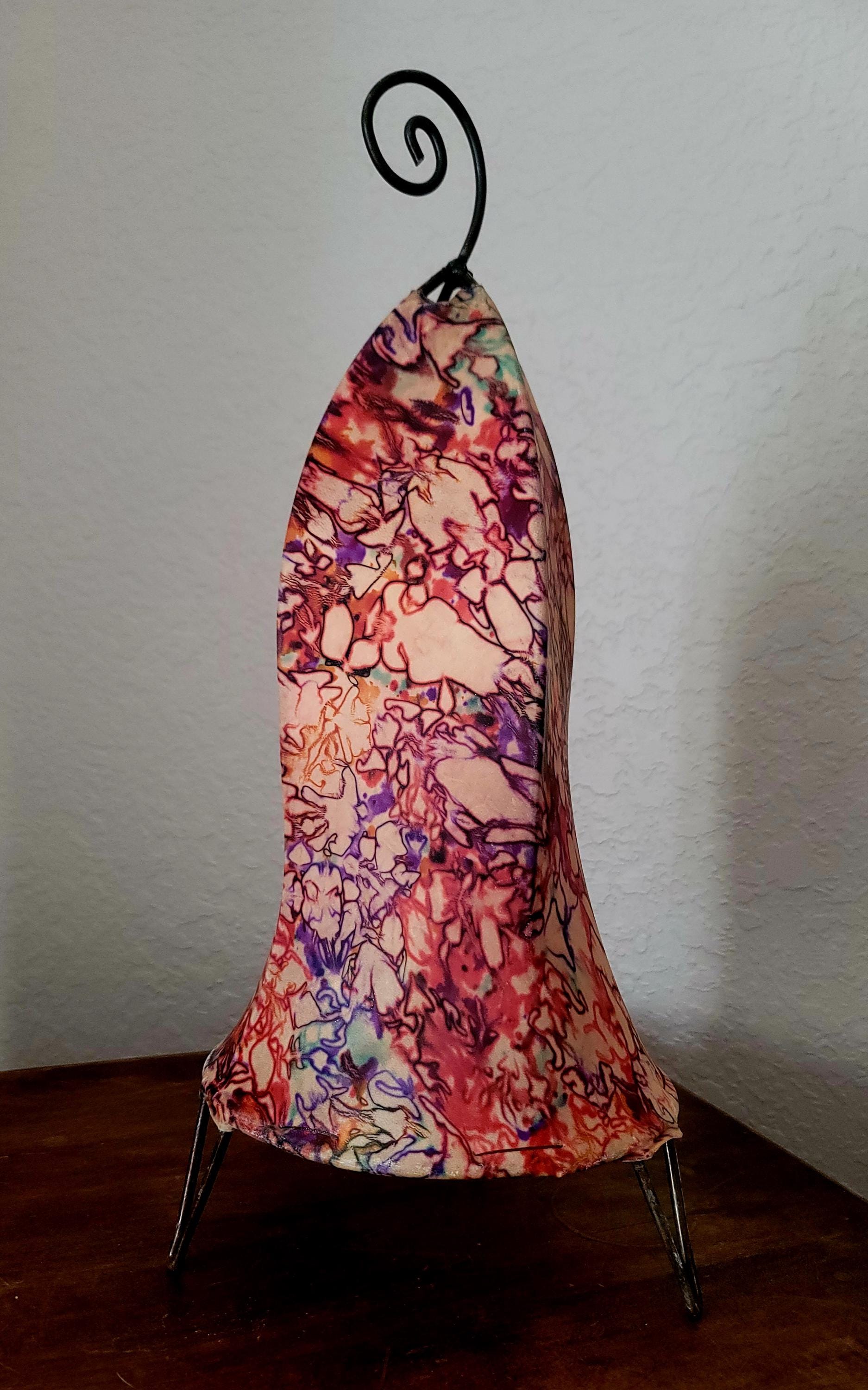 20" Multicolor Marbled Style Goat Skin / Henna Lamp - Etsy