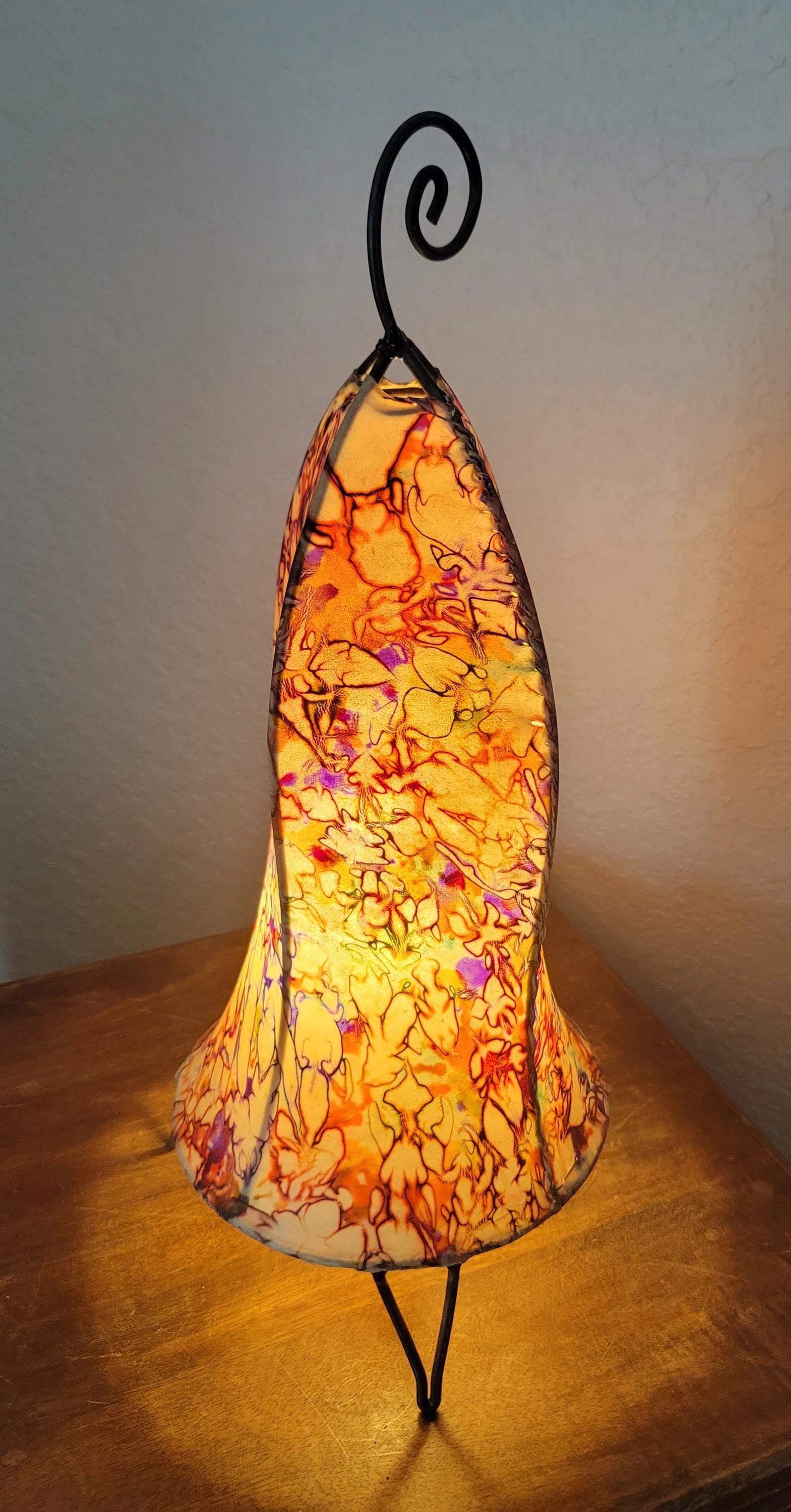 20" Multicolor Marbled Style Goat Skin / Henna Lamp - Etsy