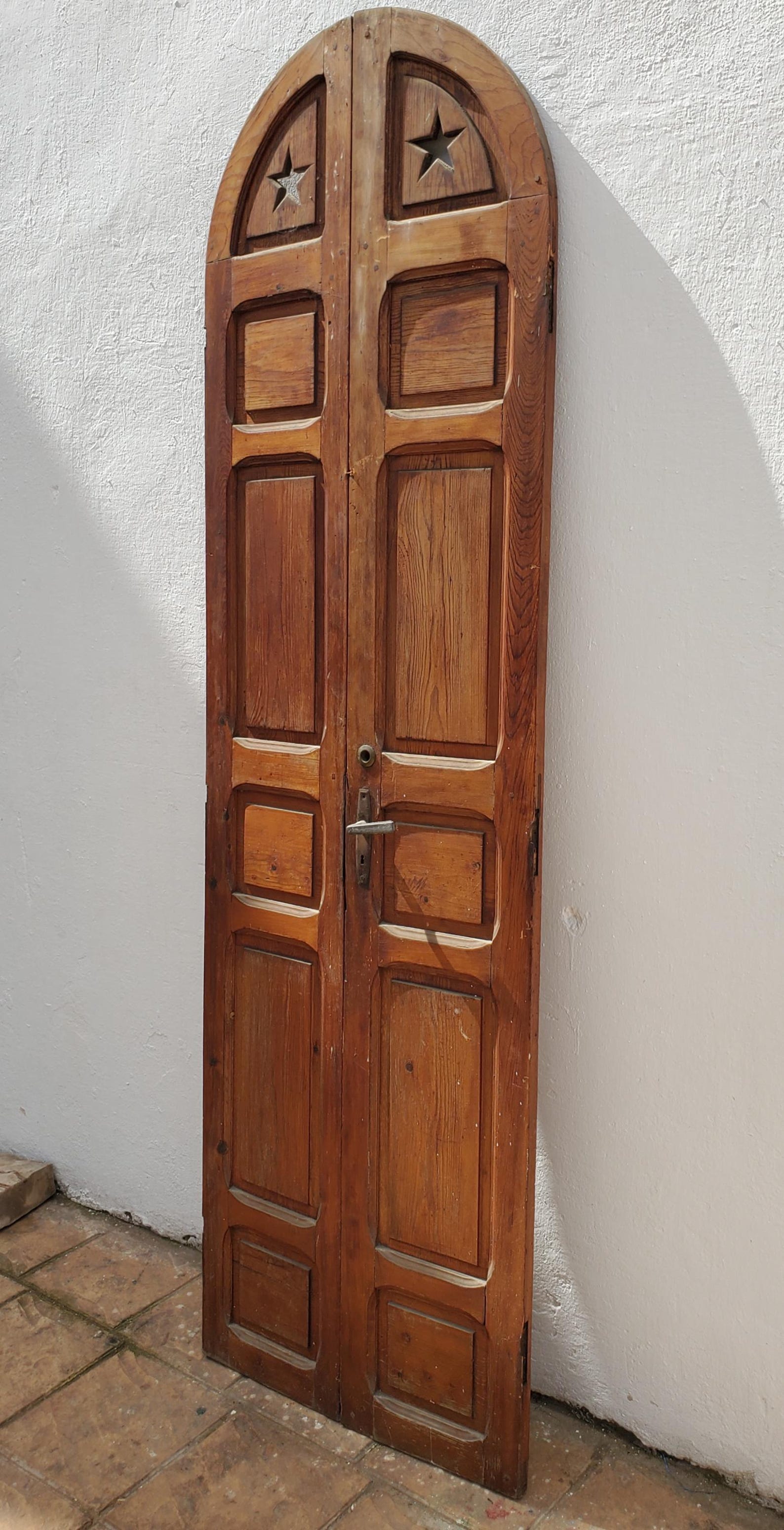 1970s Double Panel Arched Moroccan Riad Wooden Door - Etsy