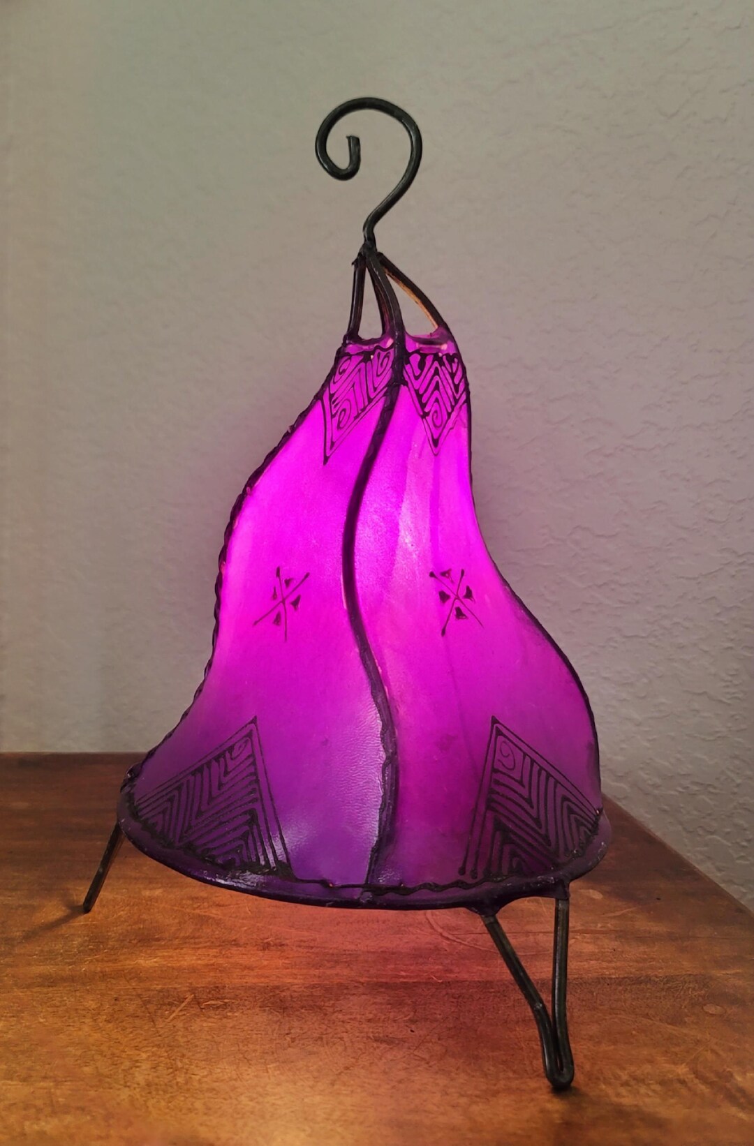 14 All Purple Moroccan Goat Skin / Henna Lamp - Etsy