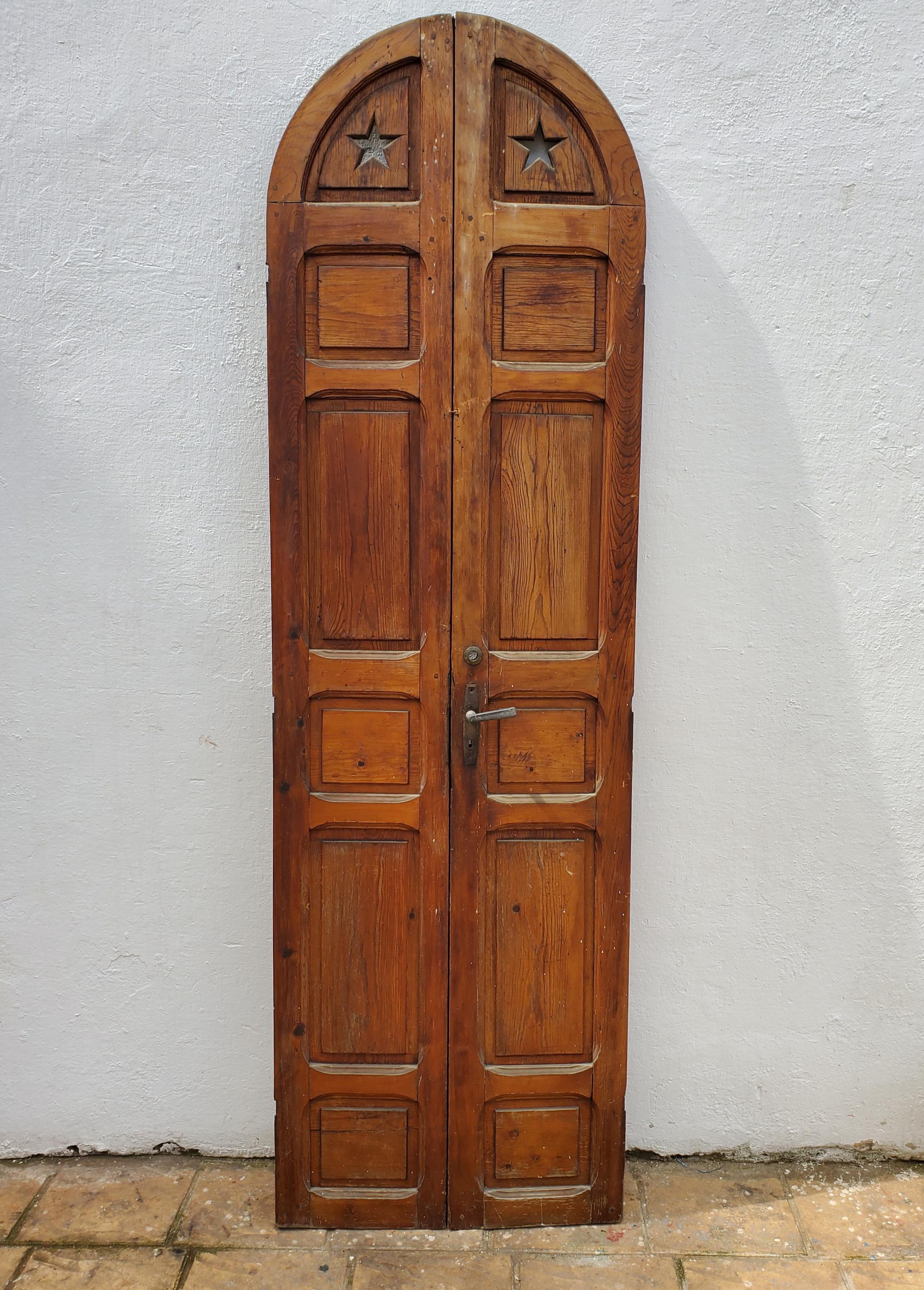 1970s Double Panel Arched Moroccan Riad Wooden Door - Etsy
