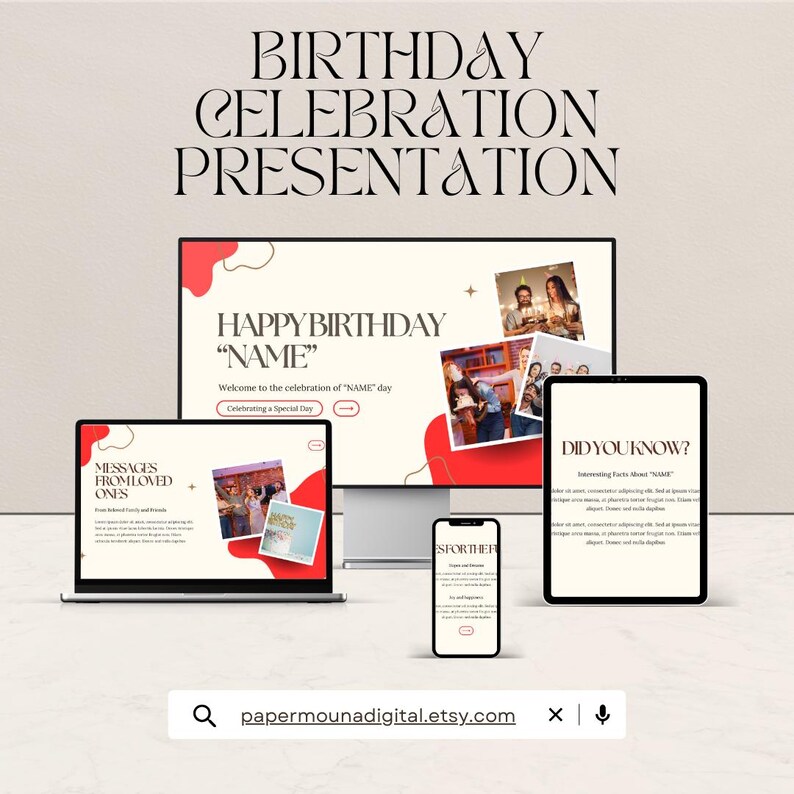 Editable Birthday Slideshow Template – Custom Birthday Party ...