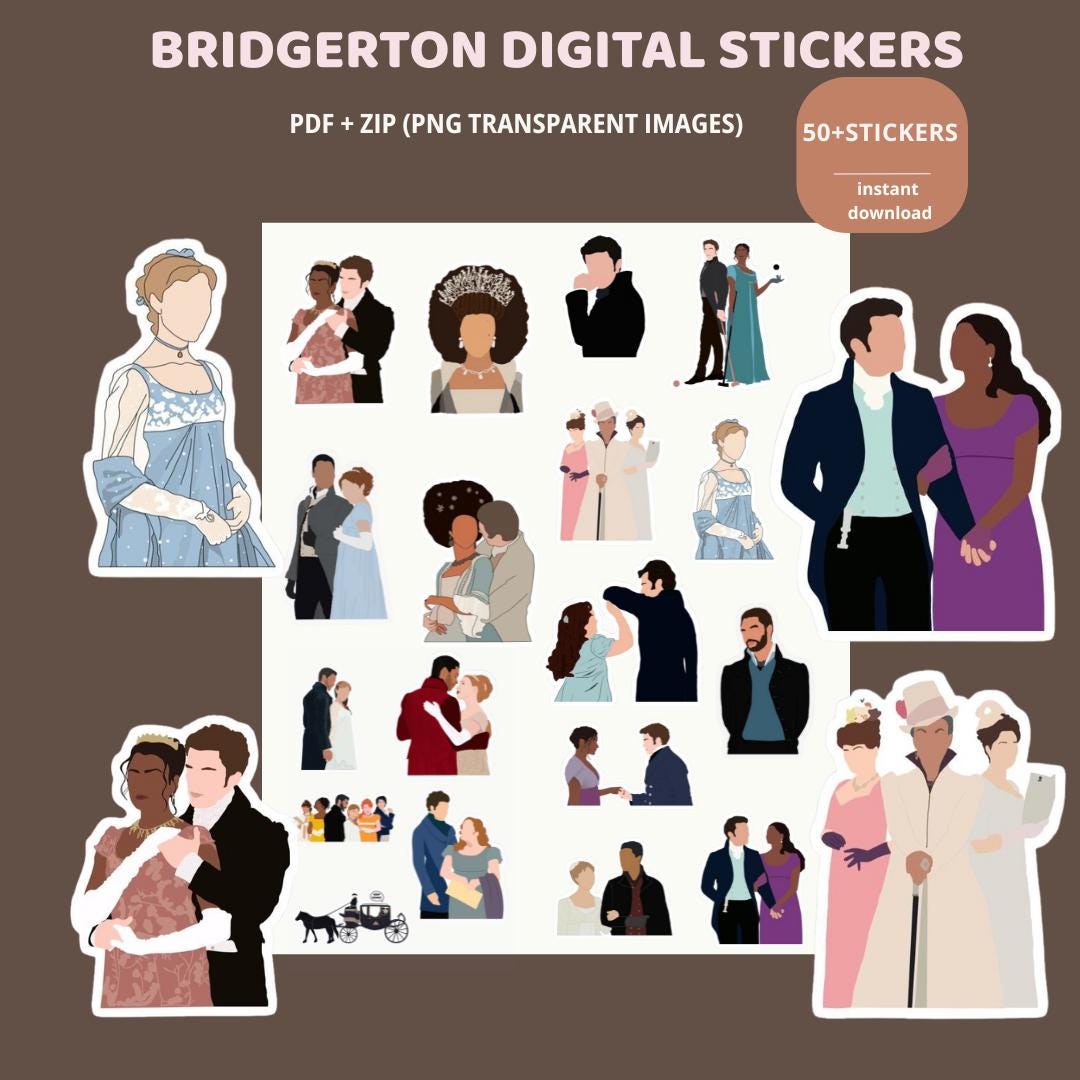 Bridgerton Stickers: Regency Era Planner Stickers (digital Download) - Etsy