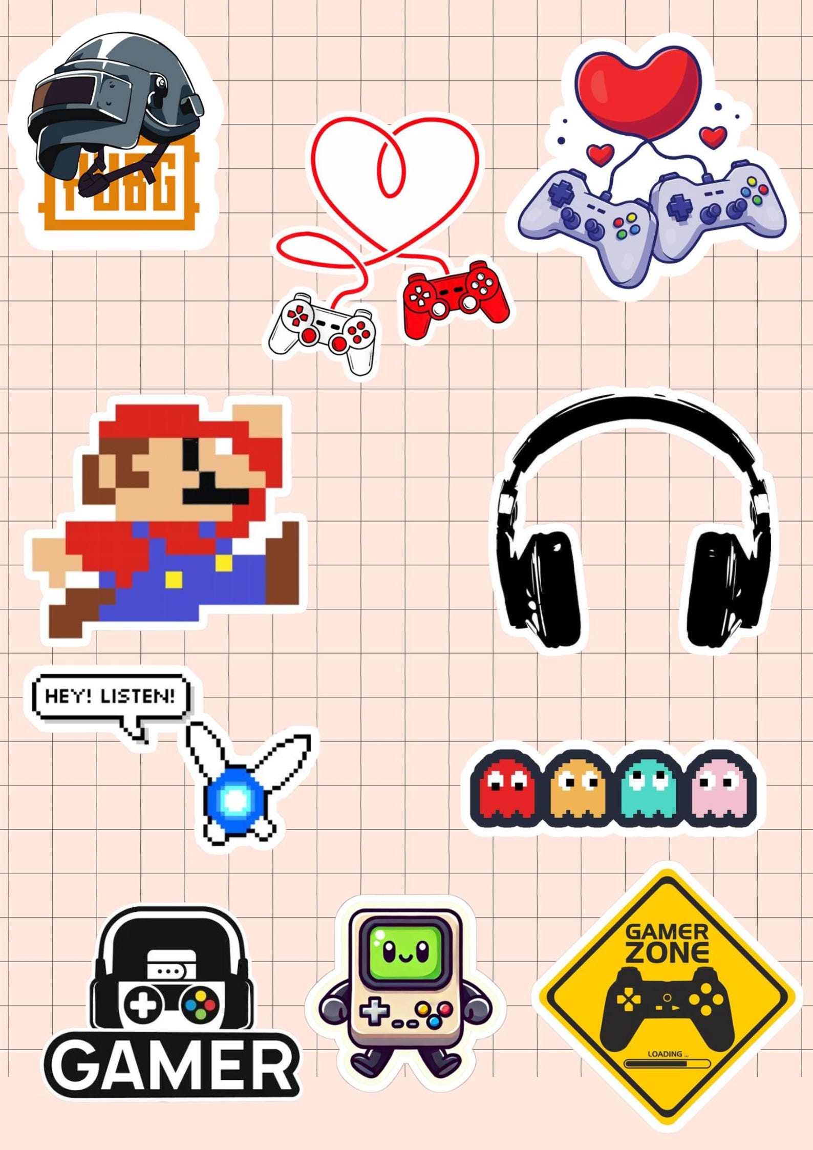 Gamer Digital Stickers – Cute Gaming Pngs for Goodnotes & Digital ...