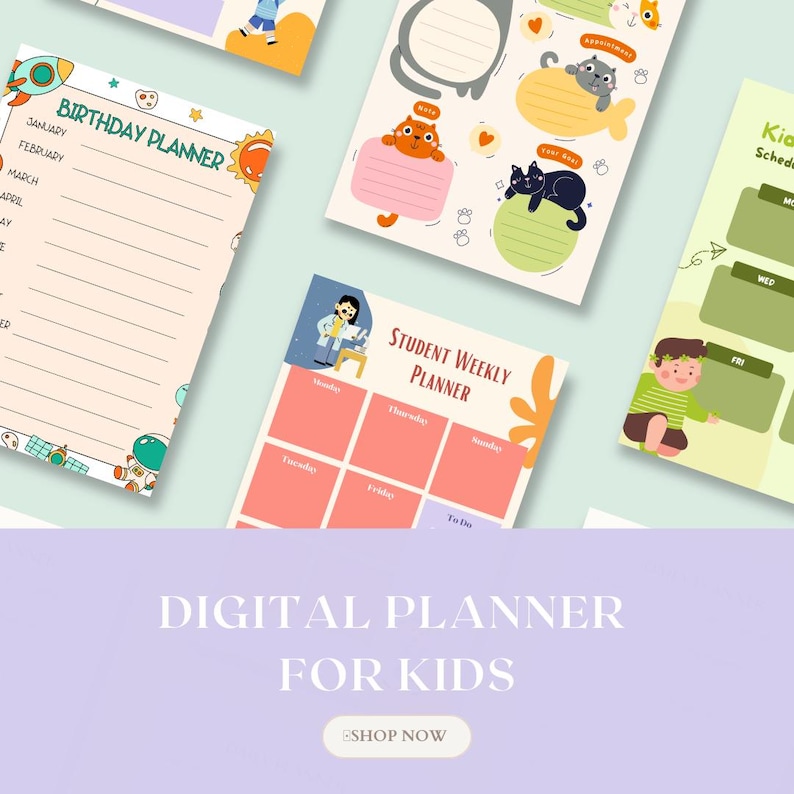 Kids Printable Planner – Fun Daily & Weekly Planner for Children | PDF ...
