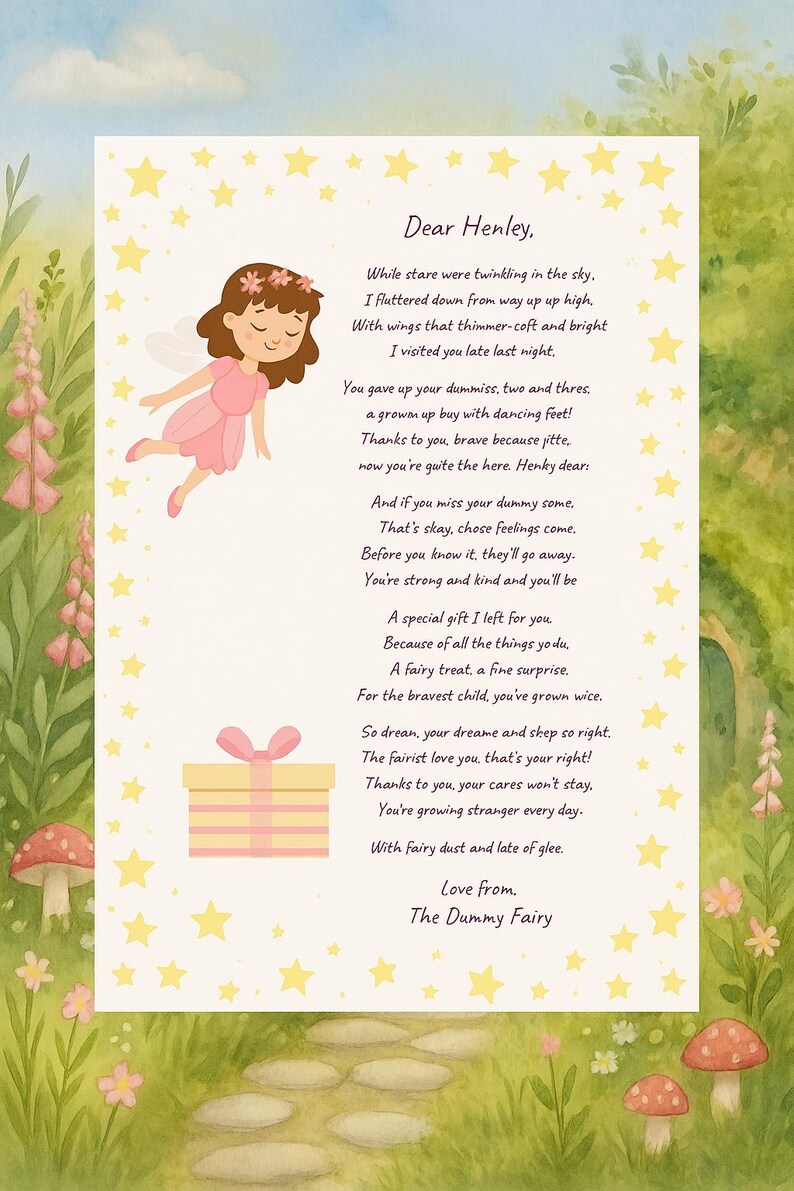 Editable Dummy Fairy Letter Template | Canva | Fairy Garden Design ...