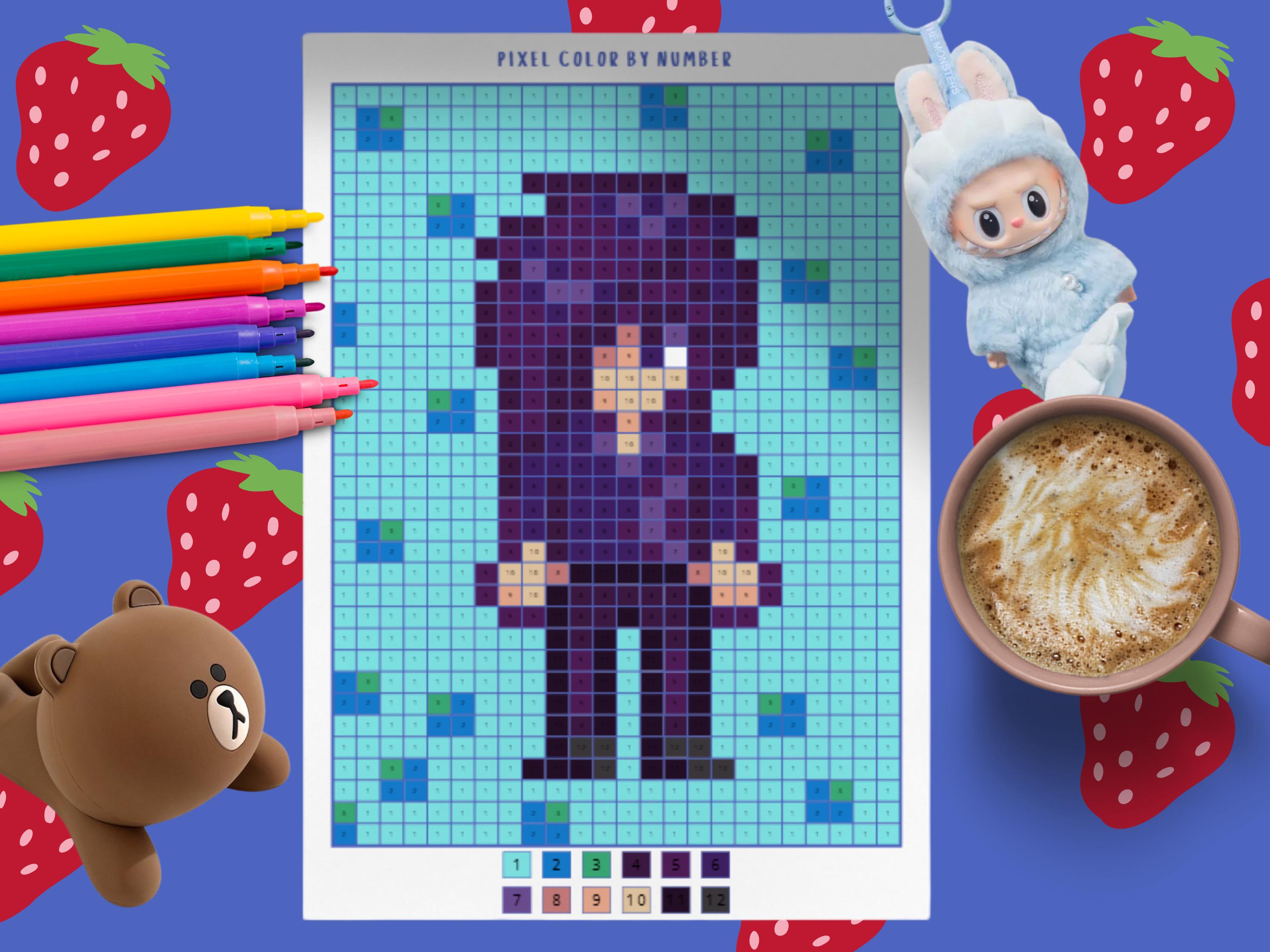 Stardew Valley Color by Number: Cozy Gamer Coloring Pages (PDF Download ...