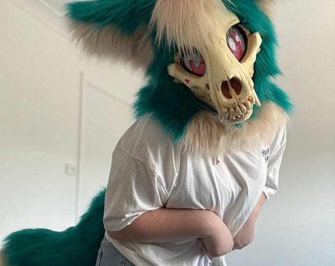 Skull Dog/puppy Fursuit ,cosplay, Mask | Handmade | - Etsy