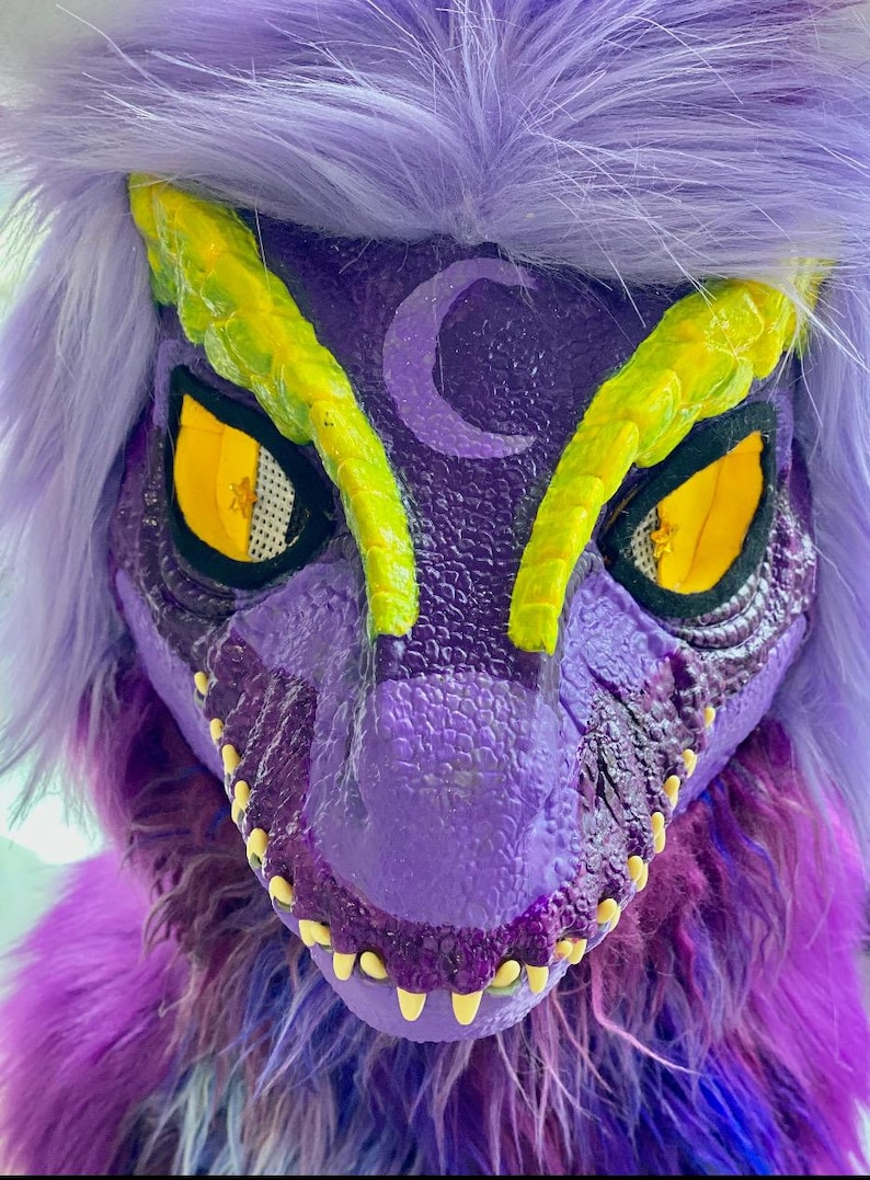 Premade Dinomask,fursuit, Cosplay, Mask Handmade Size: S-M - Etsy