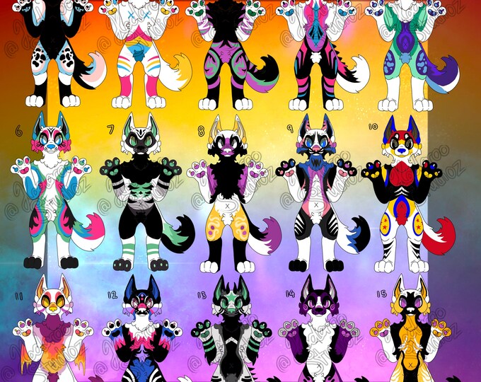 Dreamcore Scene Uni Sparkledog Puppy Furry Fursona Adoptable ← - Etsy