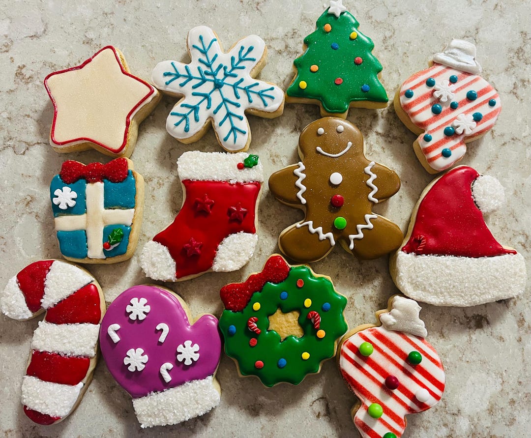 Homemade Decorated Christmas Sugar Cookies - Etsy
