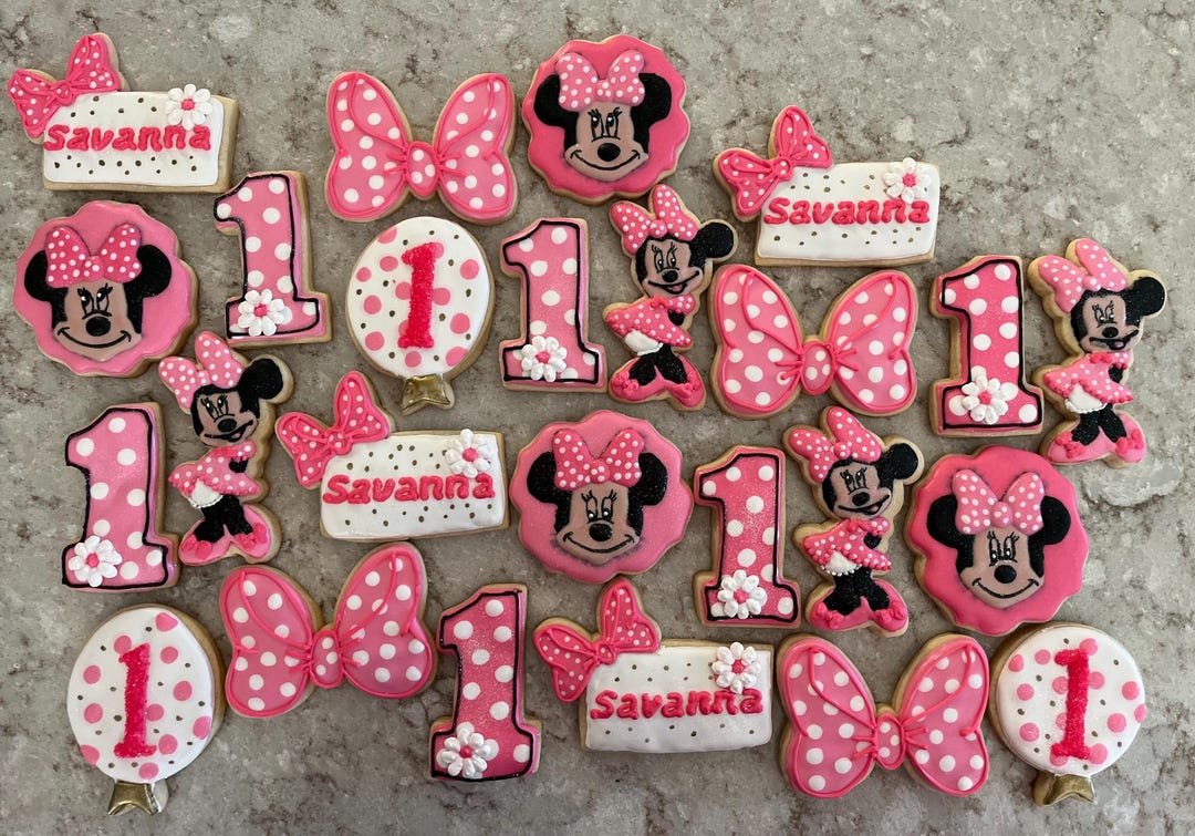 Minnie Mouse Decorated Sugar Cookies Set of 24 - Etsy