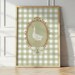 Vintage Goose Wall Art | Gingham Farmhouse Nursery Printable, Farm ...