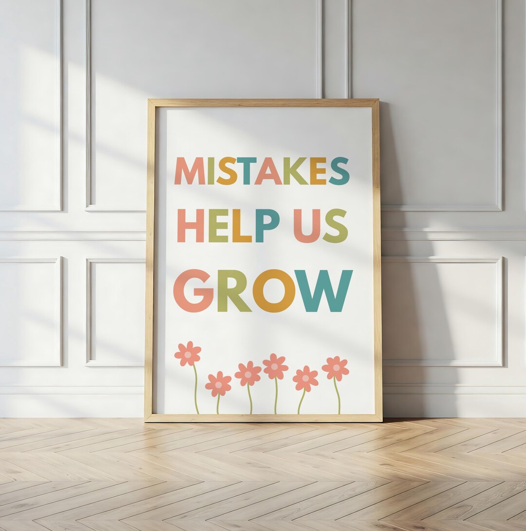 Positive Classroom Wall Art | Growth Mindset School Printable, Colorful ...