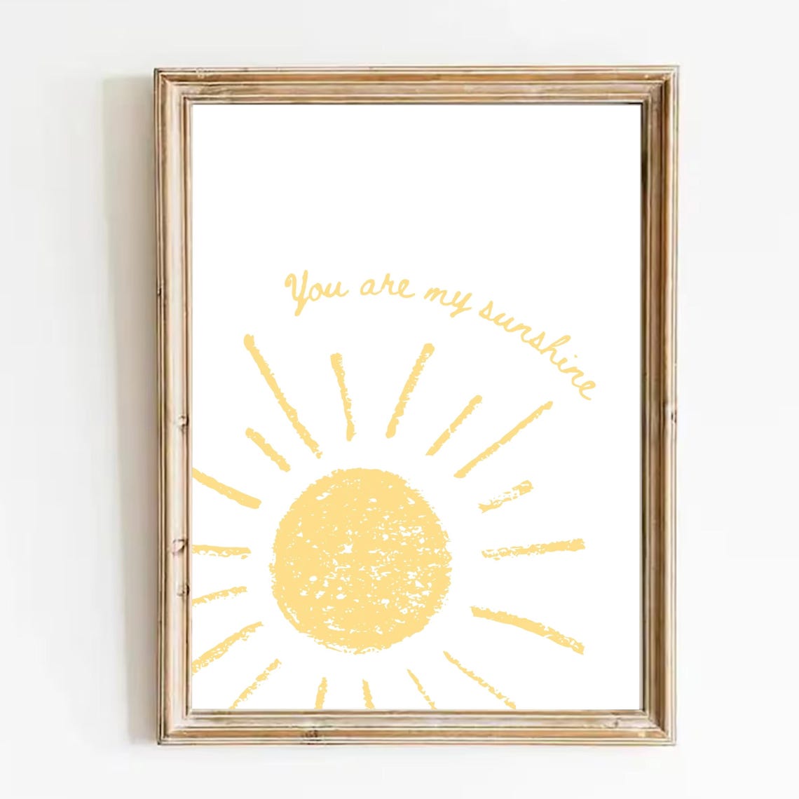 Printable Sunshine Wall Art, Pale Yellow Print, Kid Room Poster, Gender ...