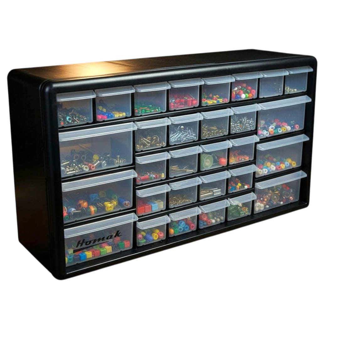 30-drawer Plastic Parts Organizer, Garage & Craft Storage - Etsy
