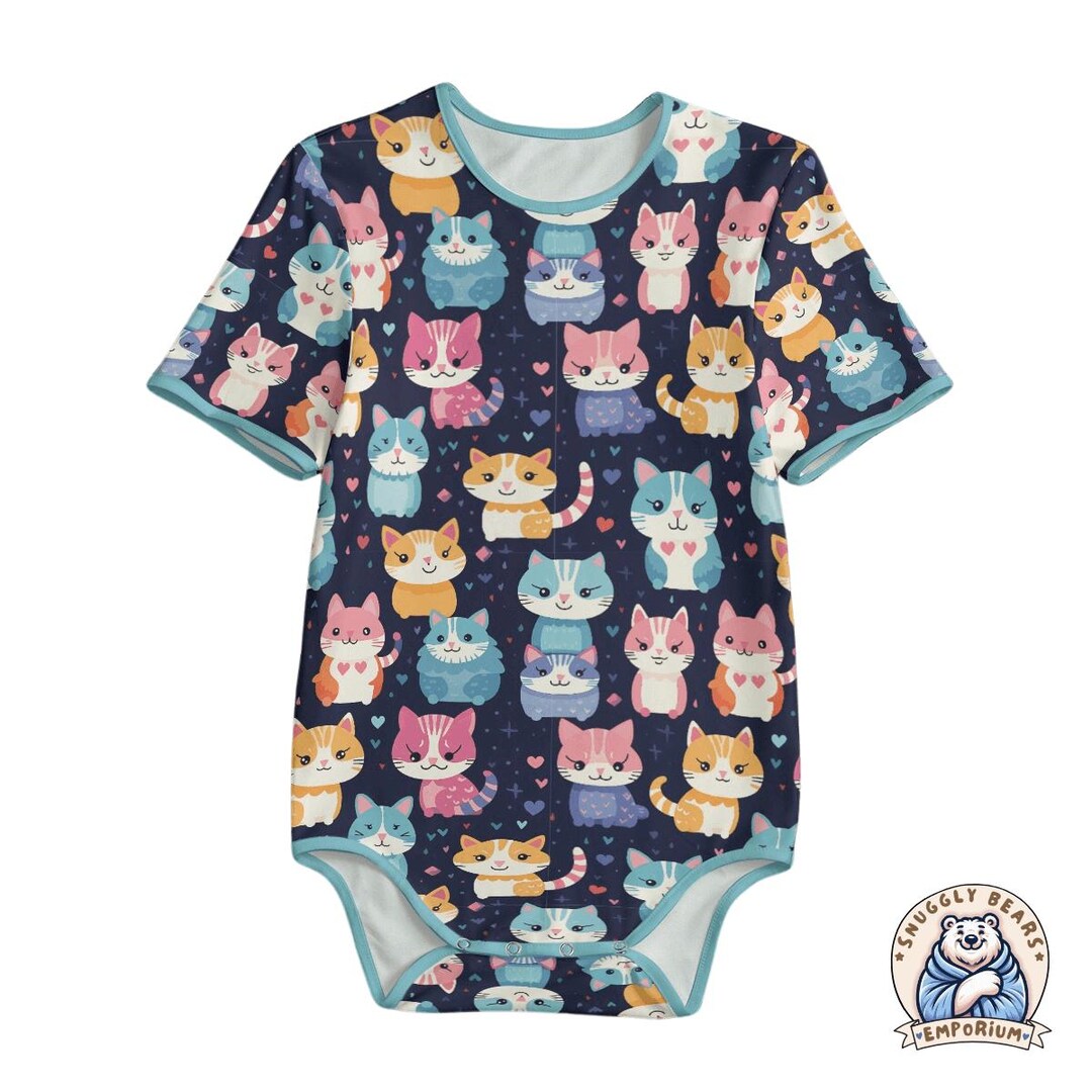 ABDL Adult Onesie ABDL Romper Baby Grow Body Suit Cats Onesie - Etsy