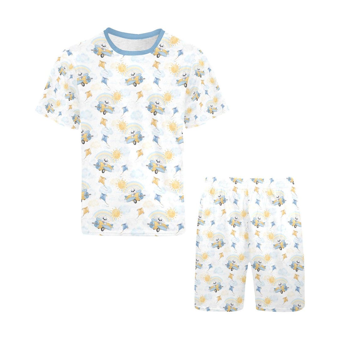 ABDL Adult Short Pajama Set ABDL Short Pyjama Set puppy Pilot Daytime ...