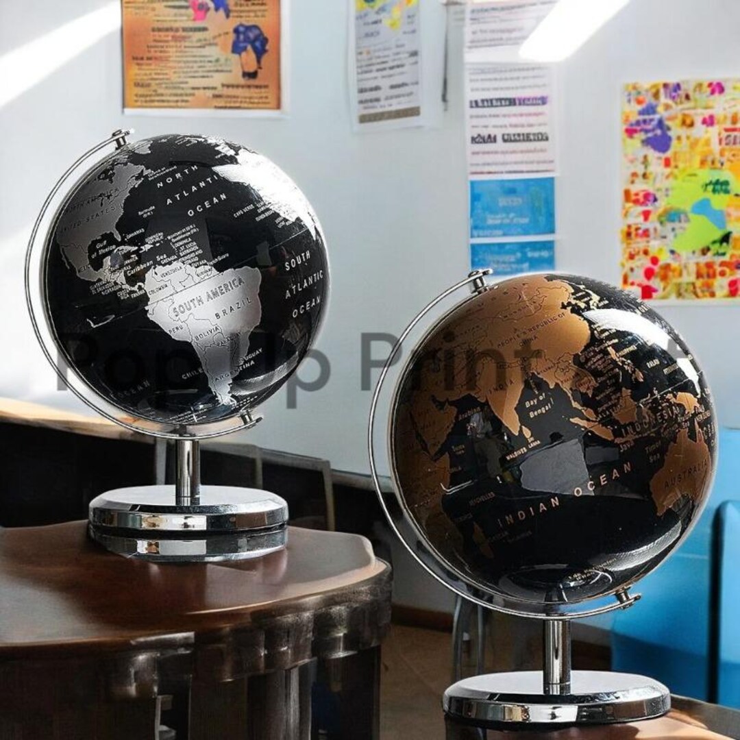 Metal Base Globe - Rotating World Globe - Educational Globe - Classroom ...