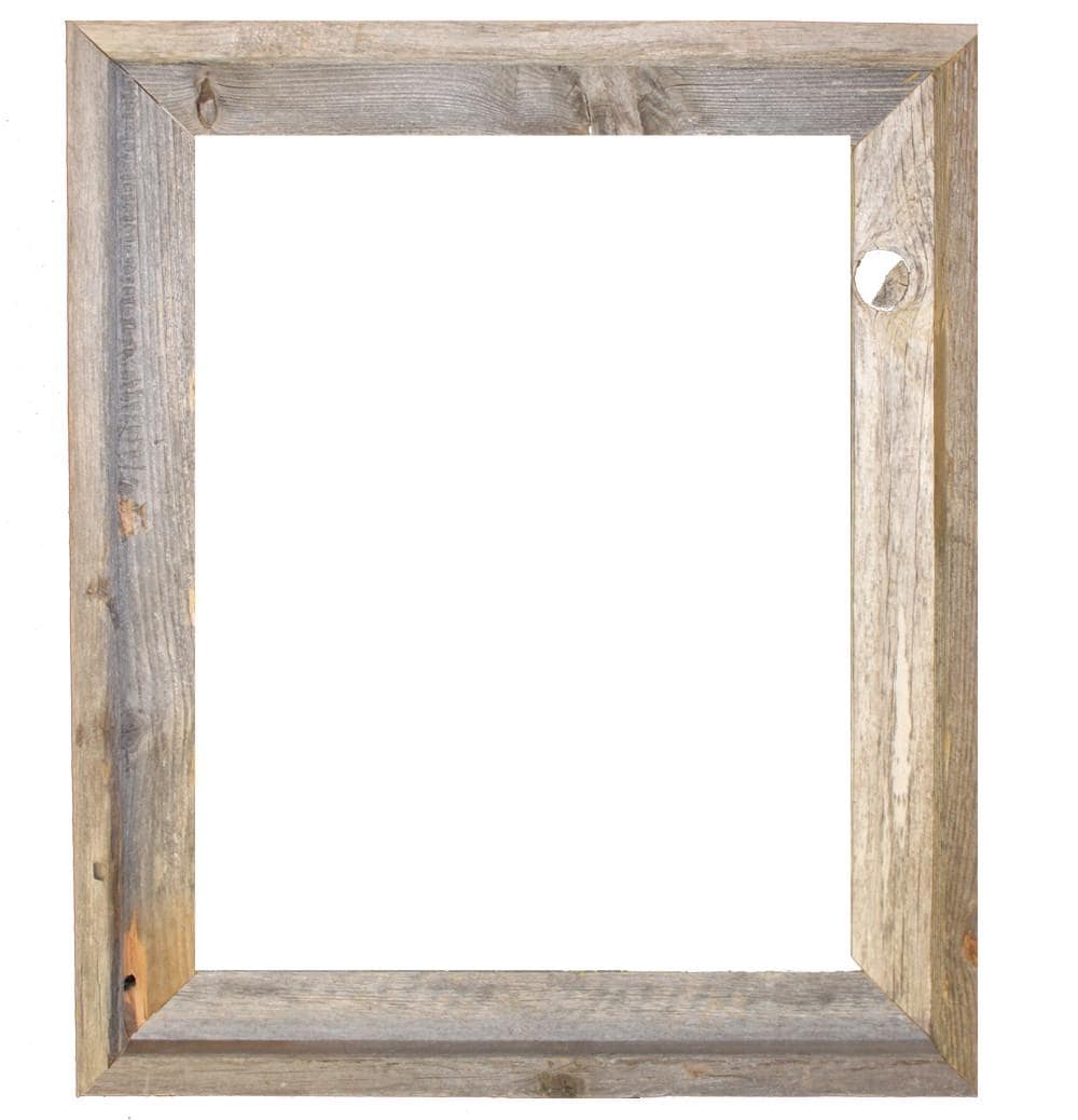 16x20 Rustic Reclaimed Barn Wood 2" Signature Open Frame (no Glass or ...