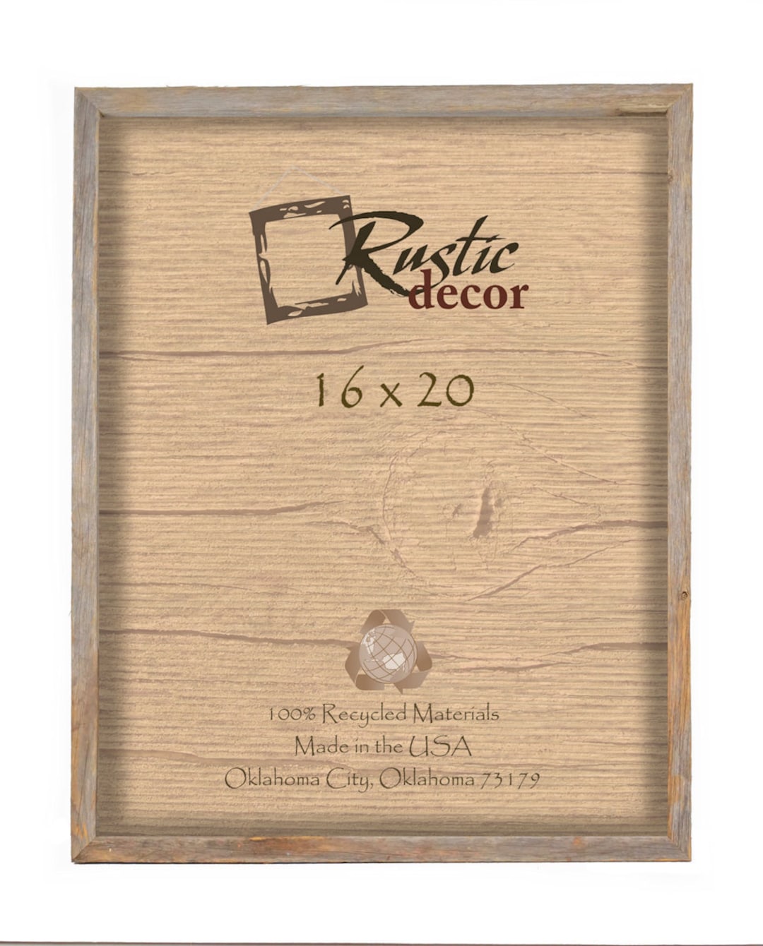 16x20 - 1" Wide Rustic Barn Wood Deep Inset Wall Frame - Etsy