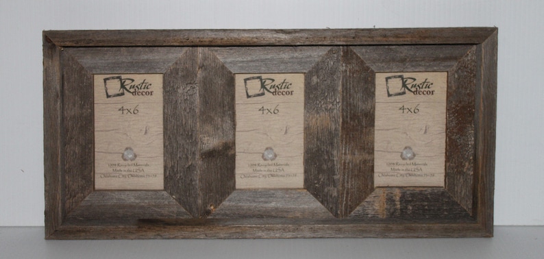 4x6 Rustic Reclaimed Barn Wood Triple Opening Frame - Etsy