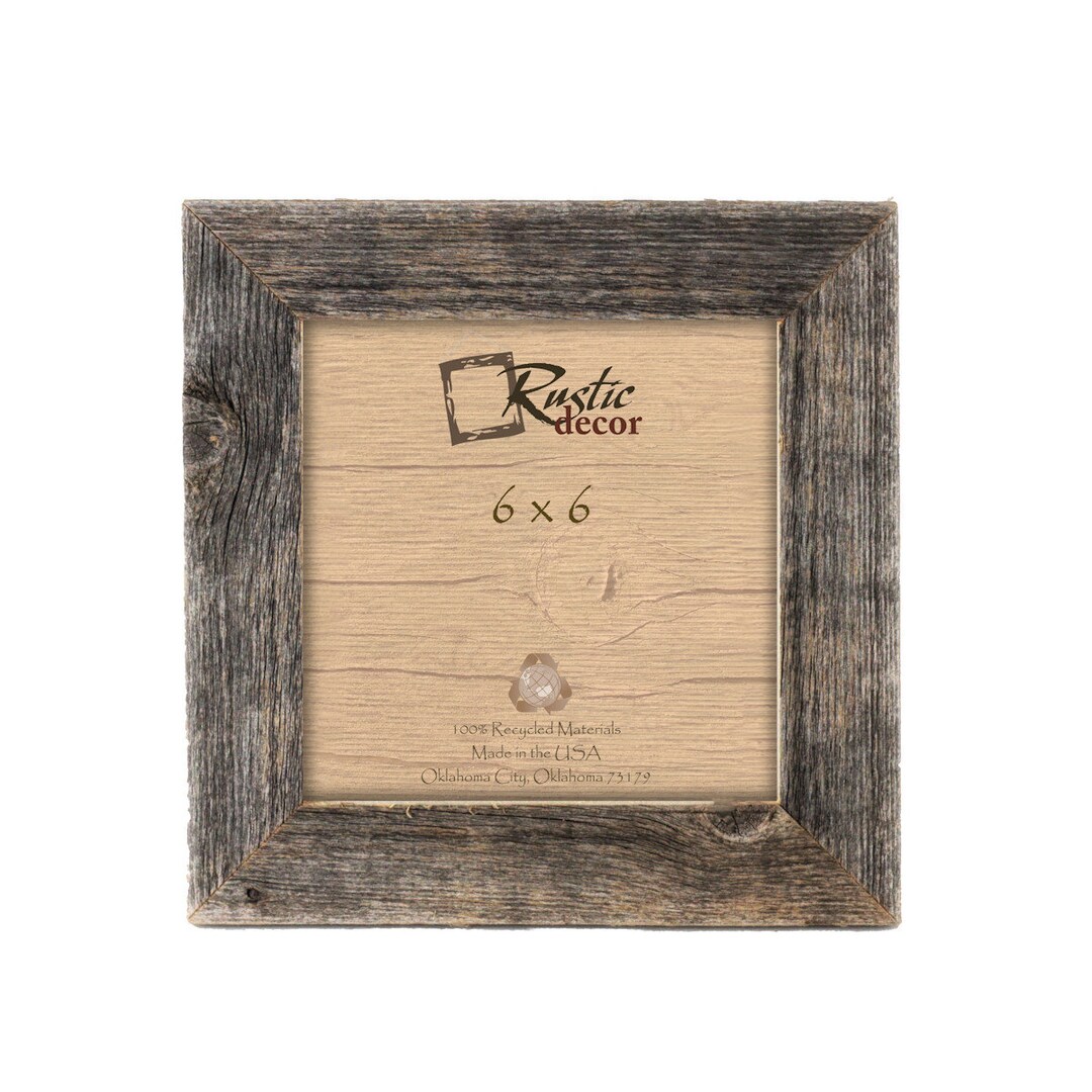 6x6 - 1.5" Standard Reclaimed Rustic Barn Wood Wall Frame - Etsy