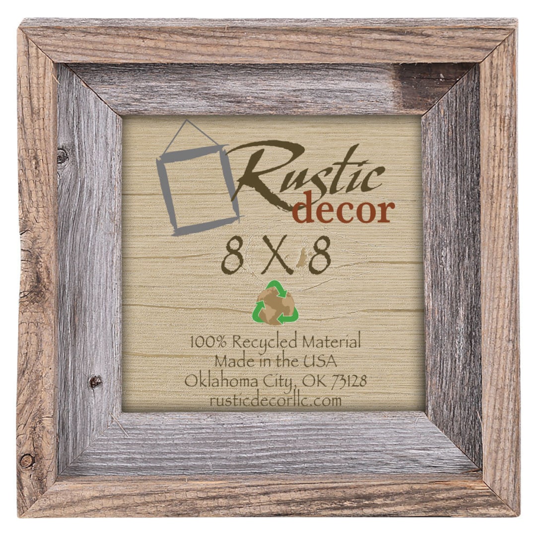 8x8 - 2" Rustic Reclaimed Barn Wood Signature Wall Frame - Etsy