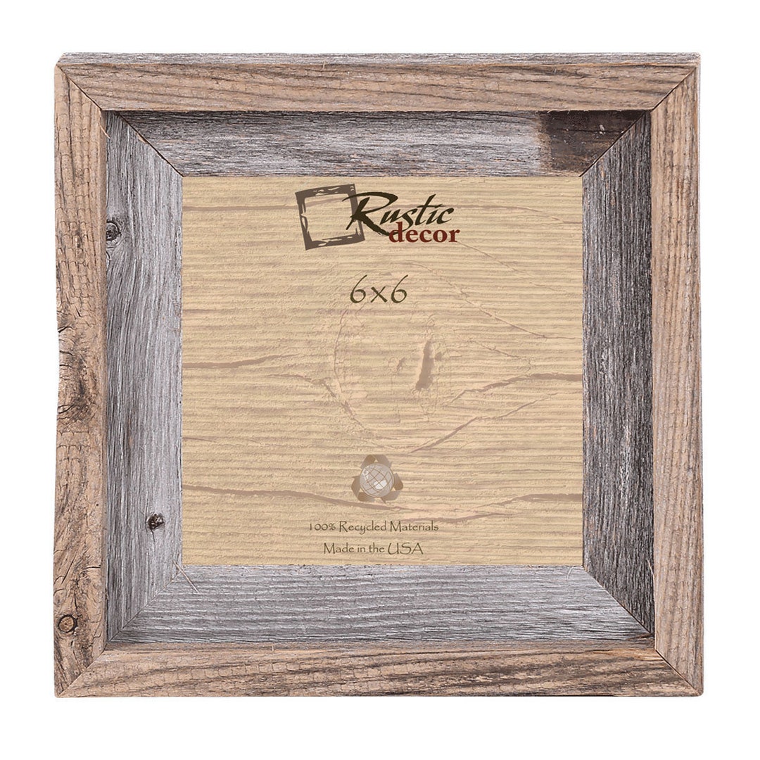 6x6 - 2" Rustic Reclaimed Barn Wood Signature Wall Frame - Etsy