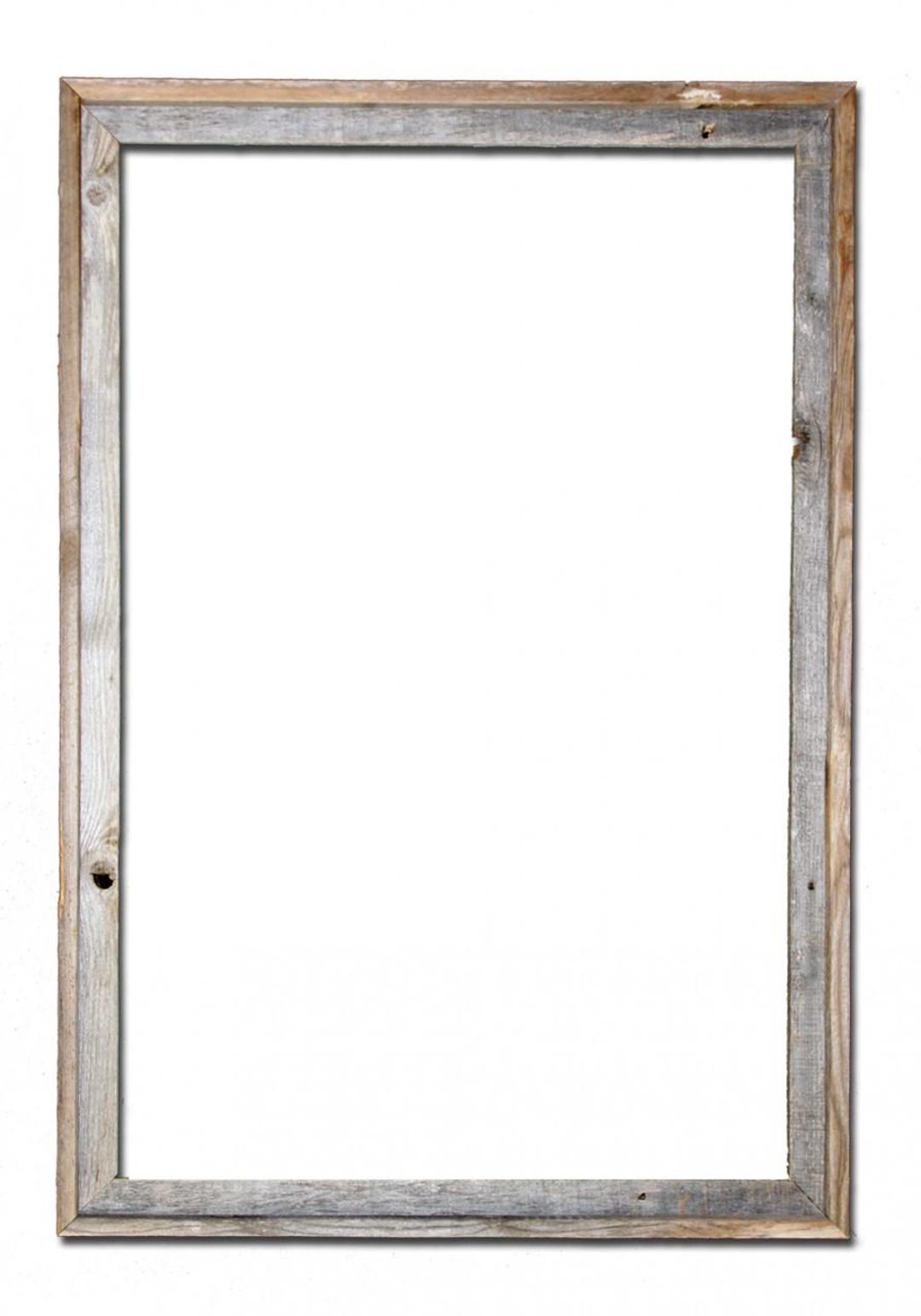 24x36 Rustic Reclaimed Barn Wood 2" Signature Open Frame (no Glass or ...