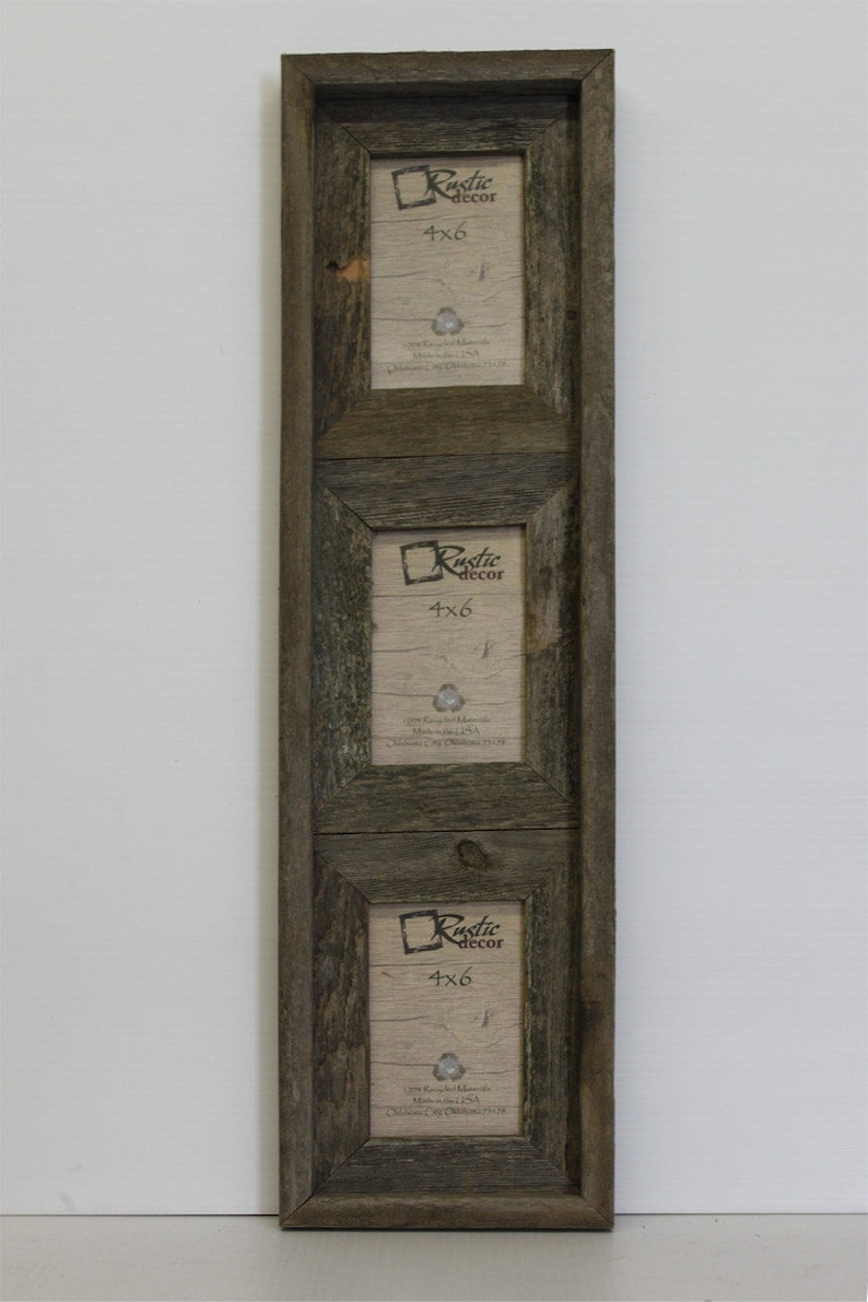 4x6 Rustic Reclaimed Barn Wood Vertical Triple Opening Frame - Etsy