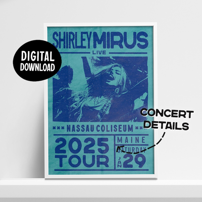 Personalized Concert Poster Wall Art Custom Band & Tour Print Music ...