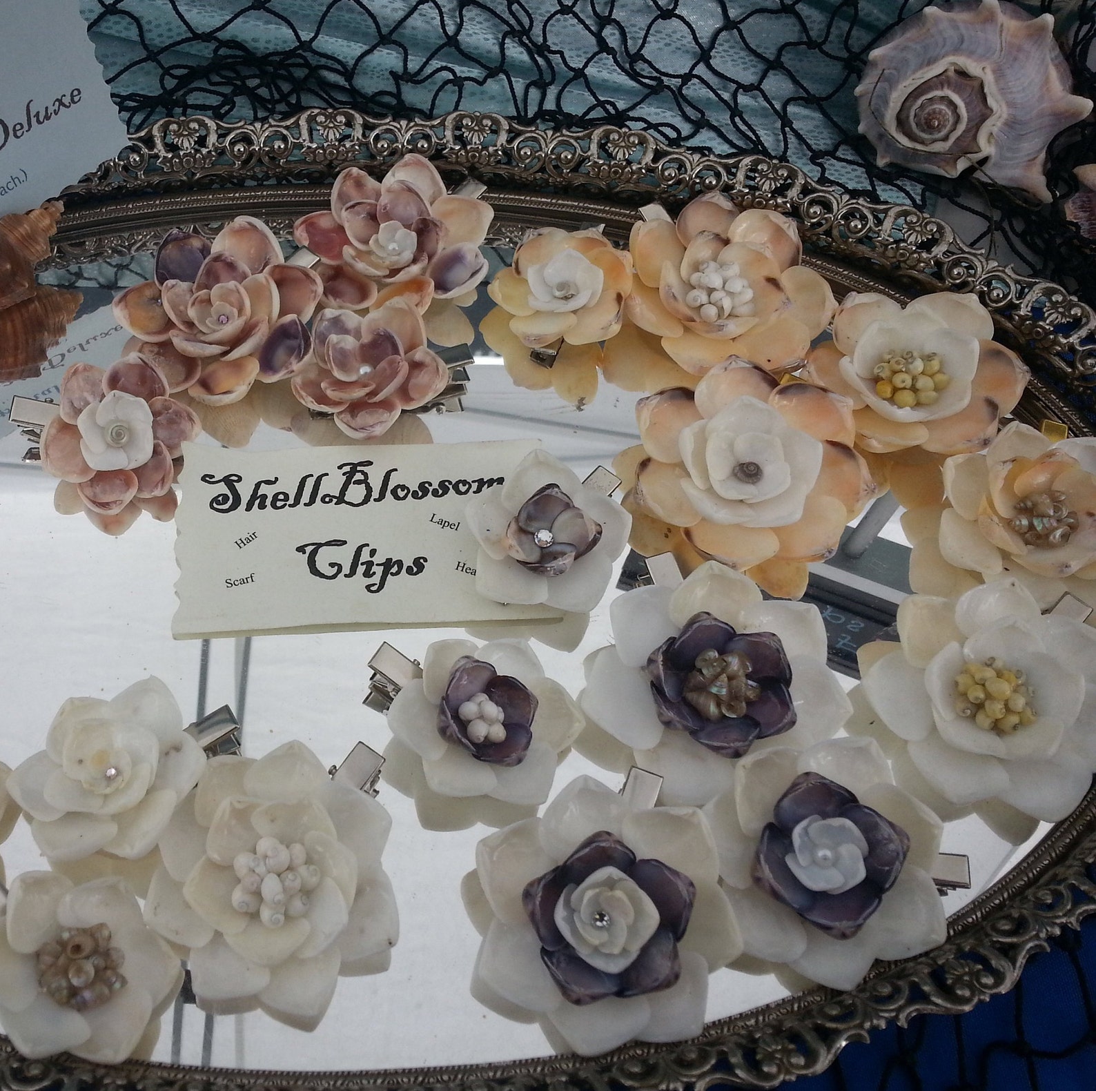 Custom SHELL Flower Accessory... You Design It I Create It - Etsy