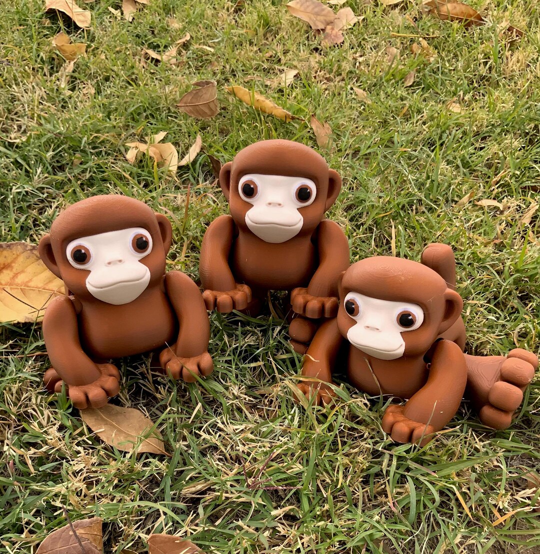 Arm Action Monkey Figure 3d Printed - Etsy