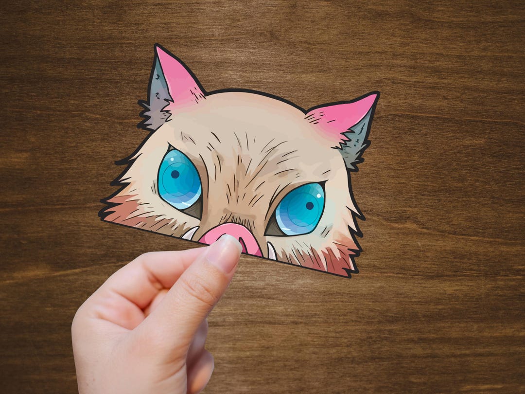 Peeker Sticker INOSUKE Demon Slayer Kimetsu No Yaiba - Etsy