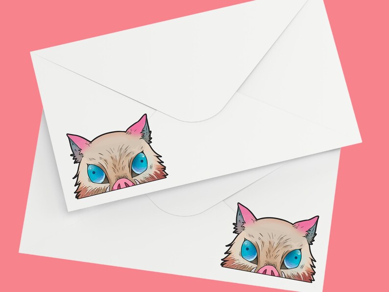 Inosuke Peeker Sticker – Demon Slayer Anime Sticker for Laptop ...