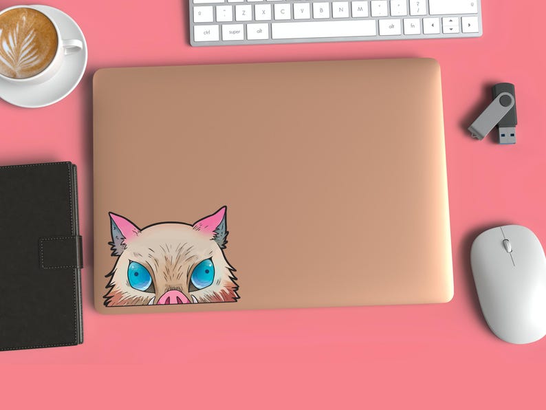 Inosuke Peeker Sticker – Demon Slayer Anime Sticker for Laptop ...