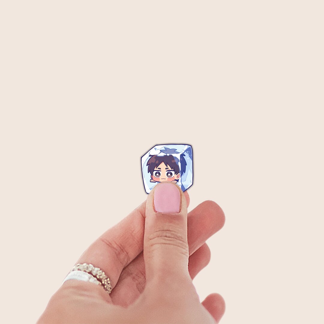 Frozen Eren Sticker – Chibi Eren Yeager in Ice Cube – Attack on Titan ...