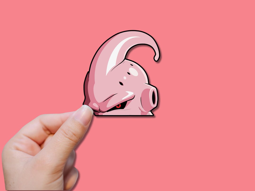 Kid Buu Anime Peeker Sticker – Dragon Ball Sticker for Laptop ...