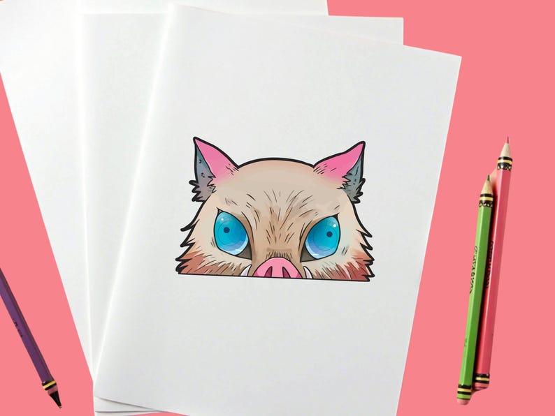 Inosuke Peeker Sticker – Demon Slayer Anime Sticker for Laptop ...