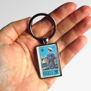 Sea Scout Keyring, Recycled Postage Stamp Keychain | Retro Scout in ...